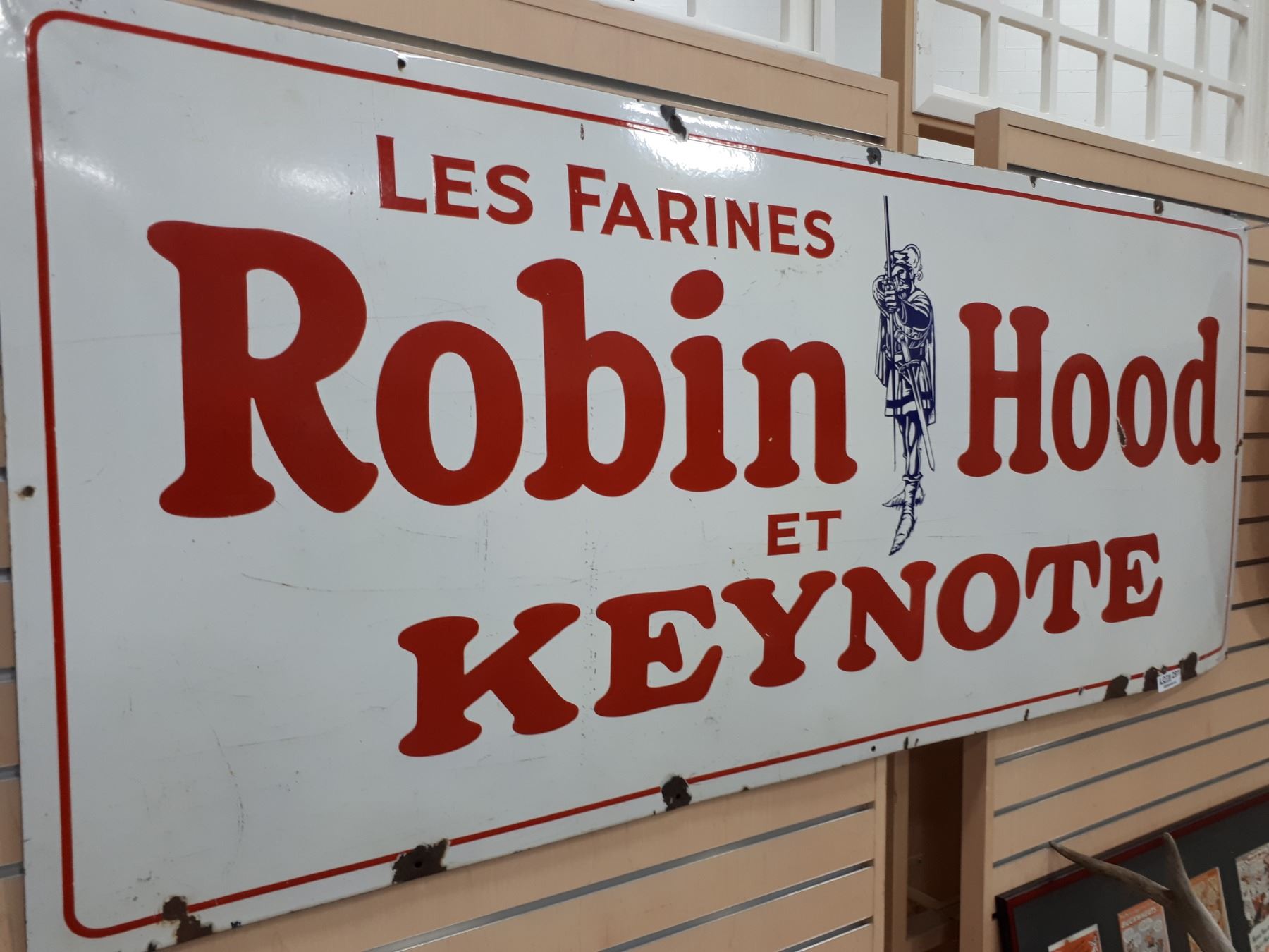 PORCELAINE ROBIN HOOD FLOUR SIGN