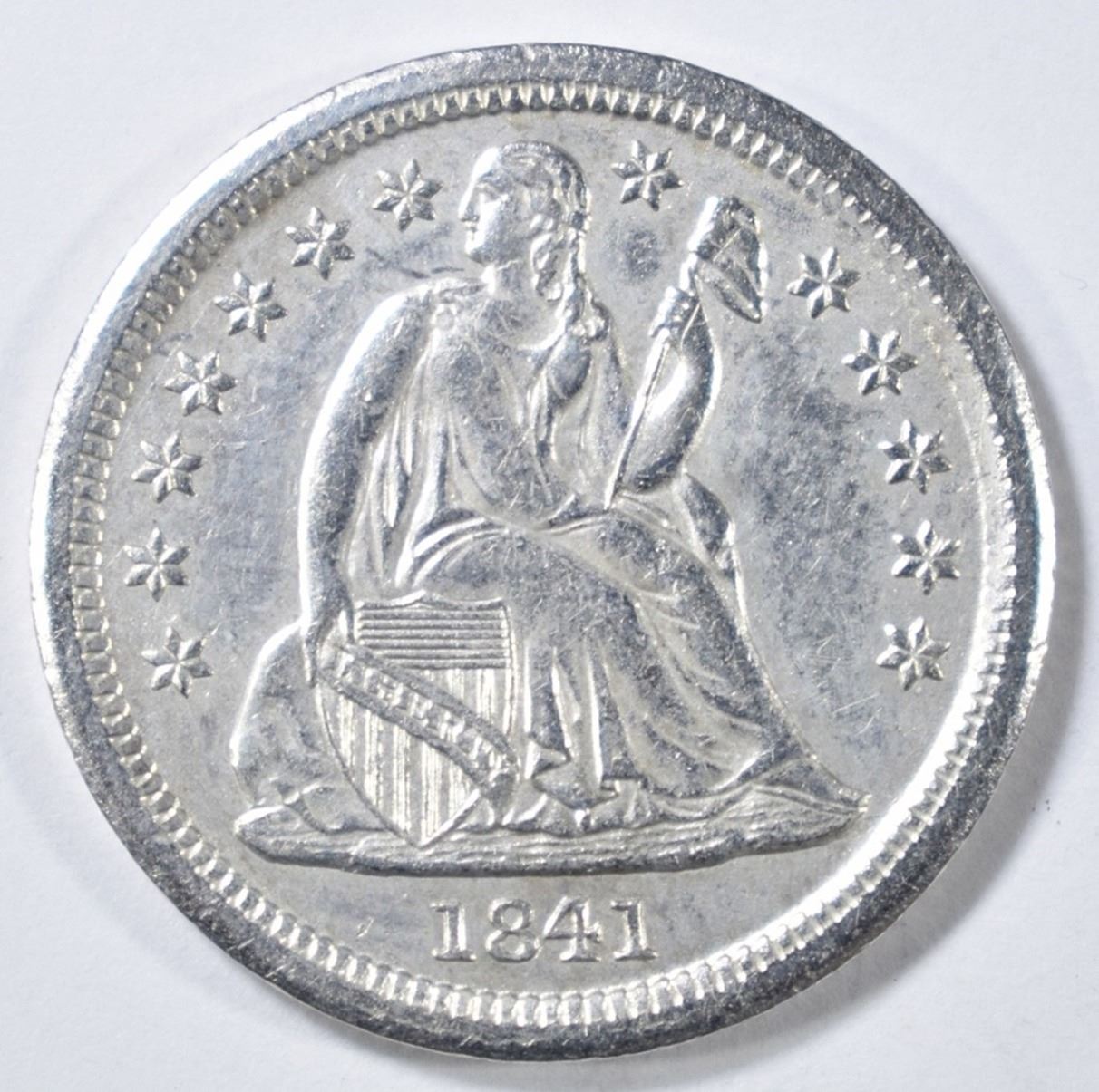 1841 SEATED LIBERTY DIME BU
