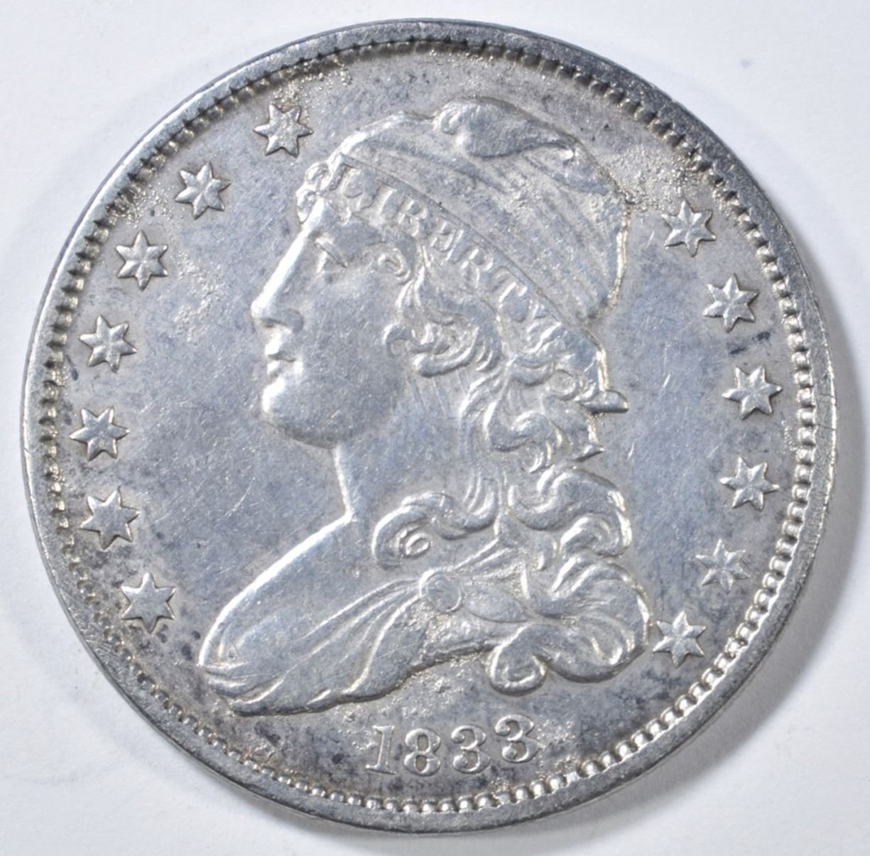 1833 BUST QUARTER AU