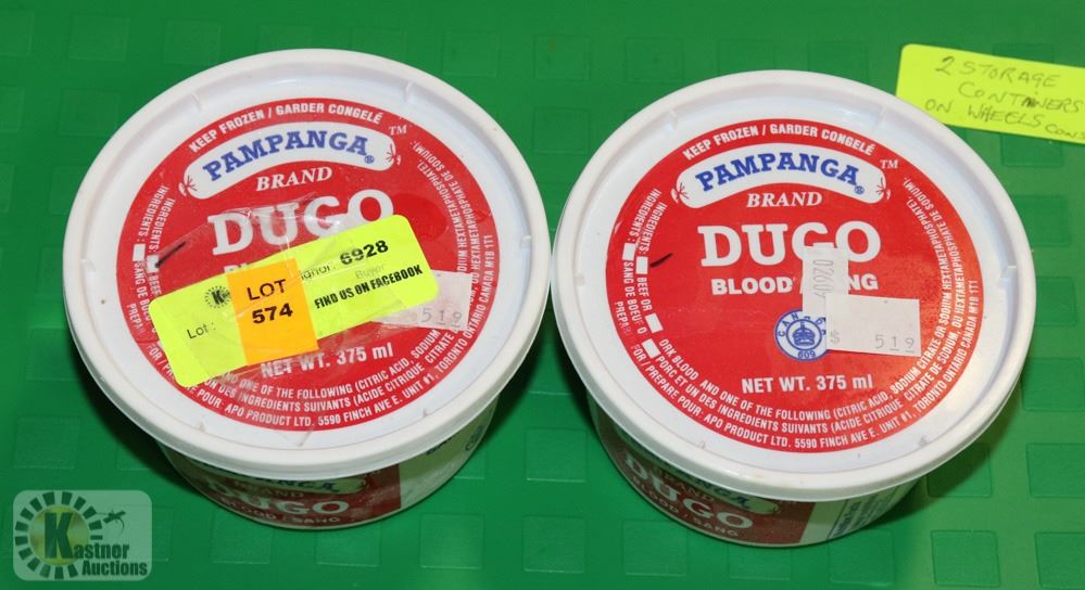 2 CONTAINERS OF FROZEN DUGO BEEF BLOOD