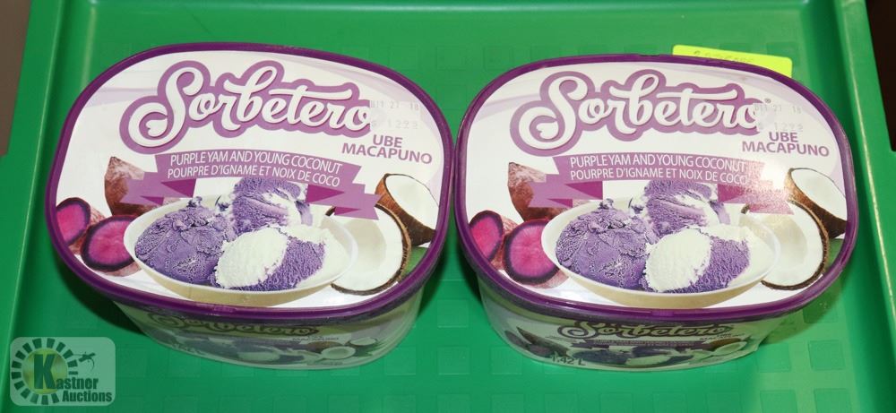 LOT OF 2 SORBETERO UBE MACAPUNO FLAVOURED FROZEN