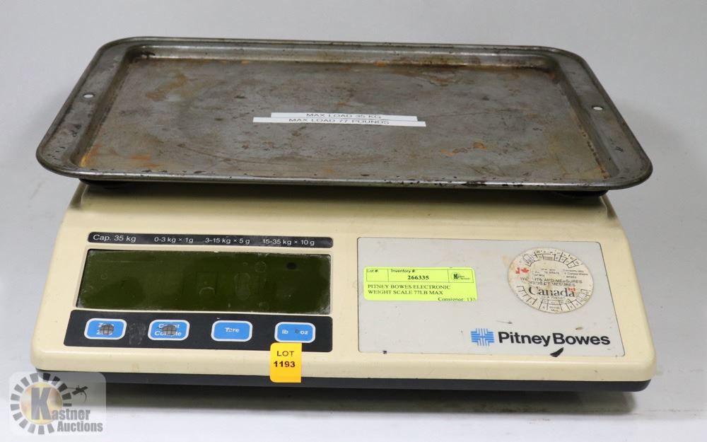 PITNEY BOWES ELECTRONIC WEIGHT SCALE 77LB MAX
