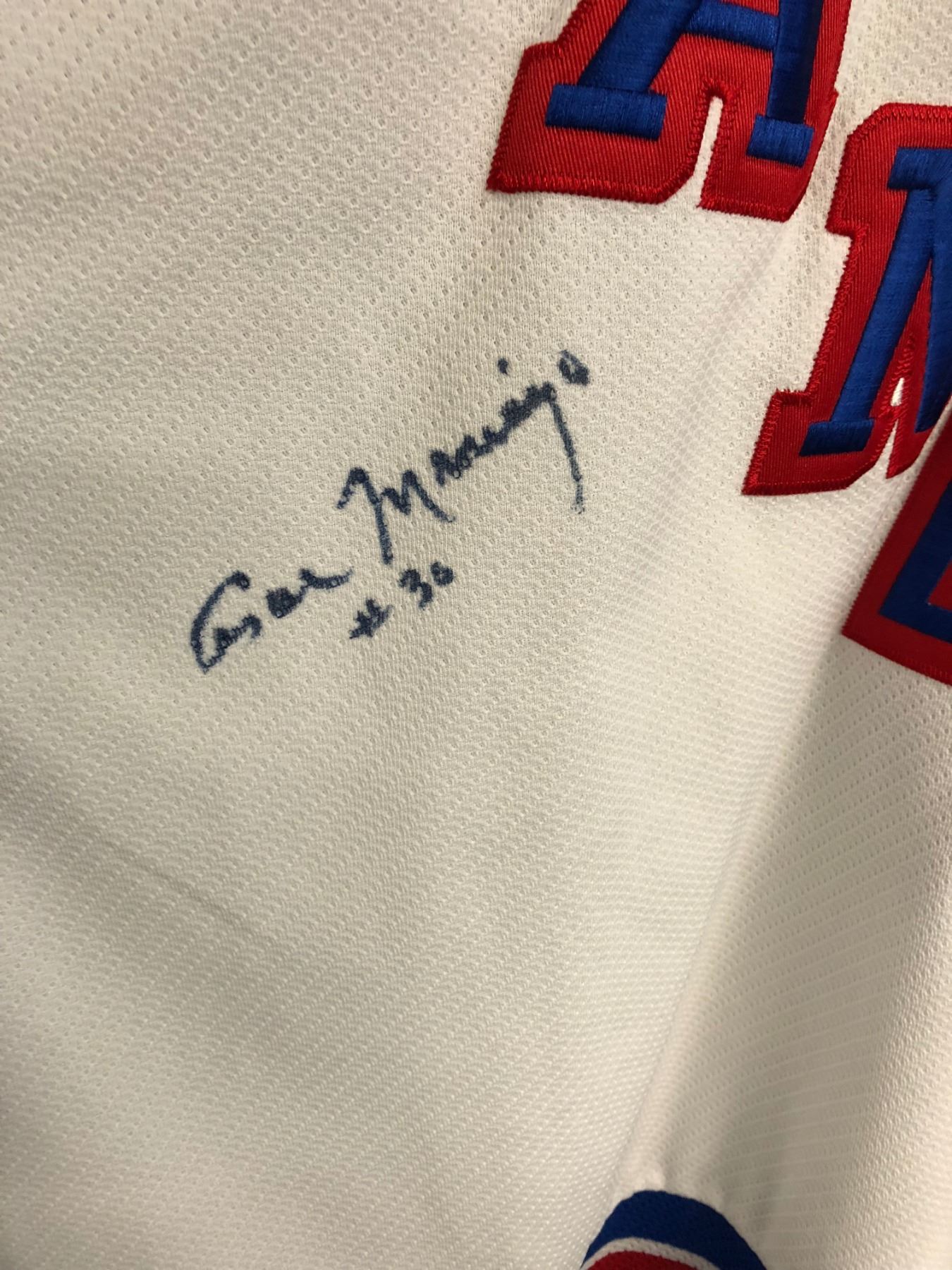 NEW YORK RANGERS AUTOGRAPHED JERSEY (MARCEL DIONNE/ EDGAR LAPRADE/ CESARE MANIAGO) AJ SPORTS COA