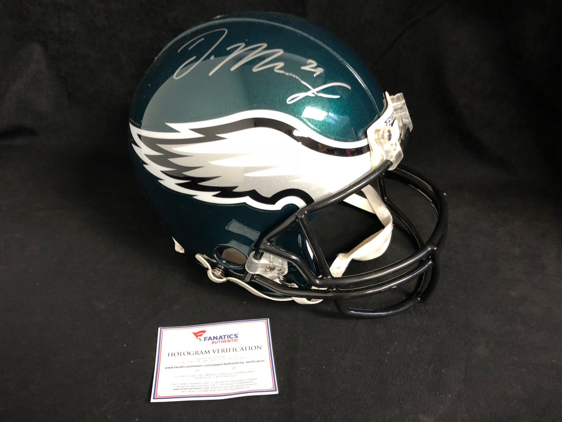 LESEAN McCOY SIGNED EAGLES HELMET W/ COA