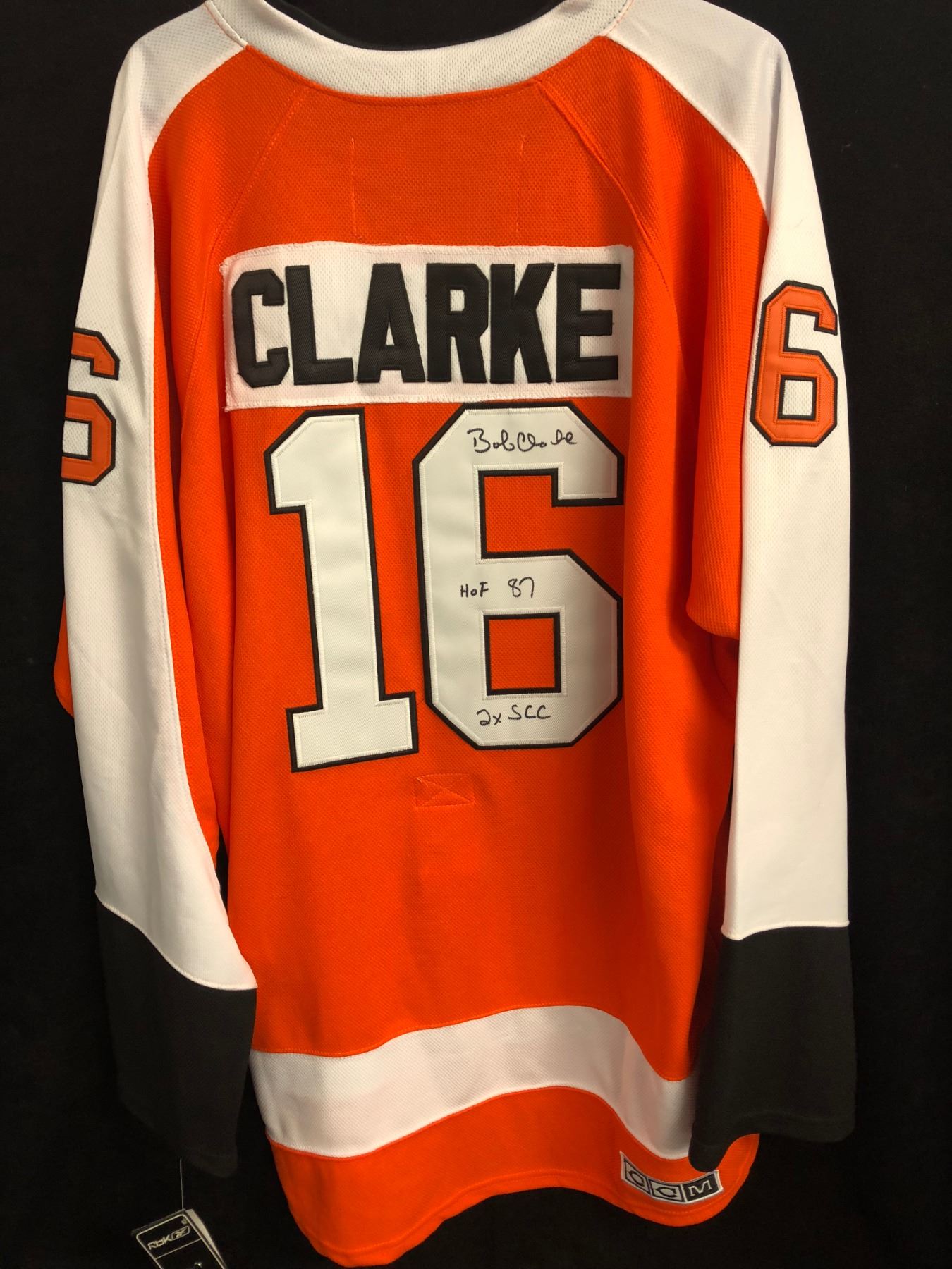 BOBBY CLARKE SIGNED FLYERS CAPTAIN JERSEY