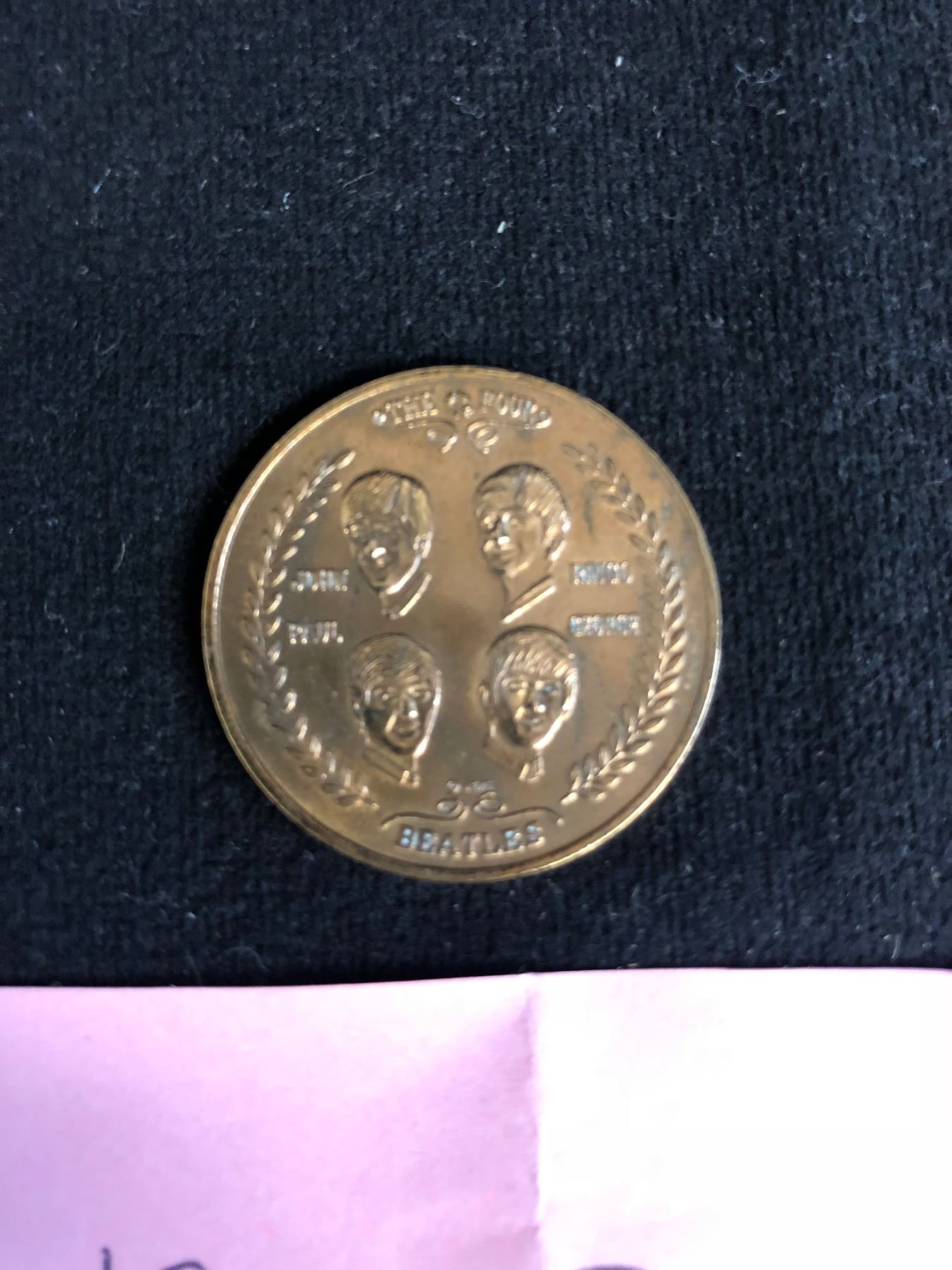 1964 BEATLES COIN (CELEBRATING 1ST U.S.A APPEARANCE)