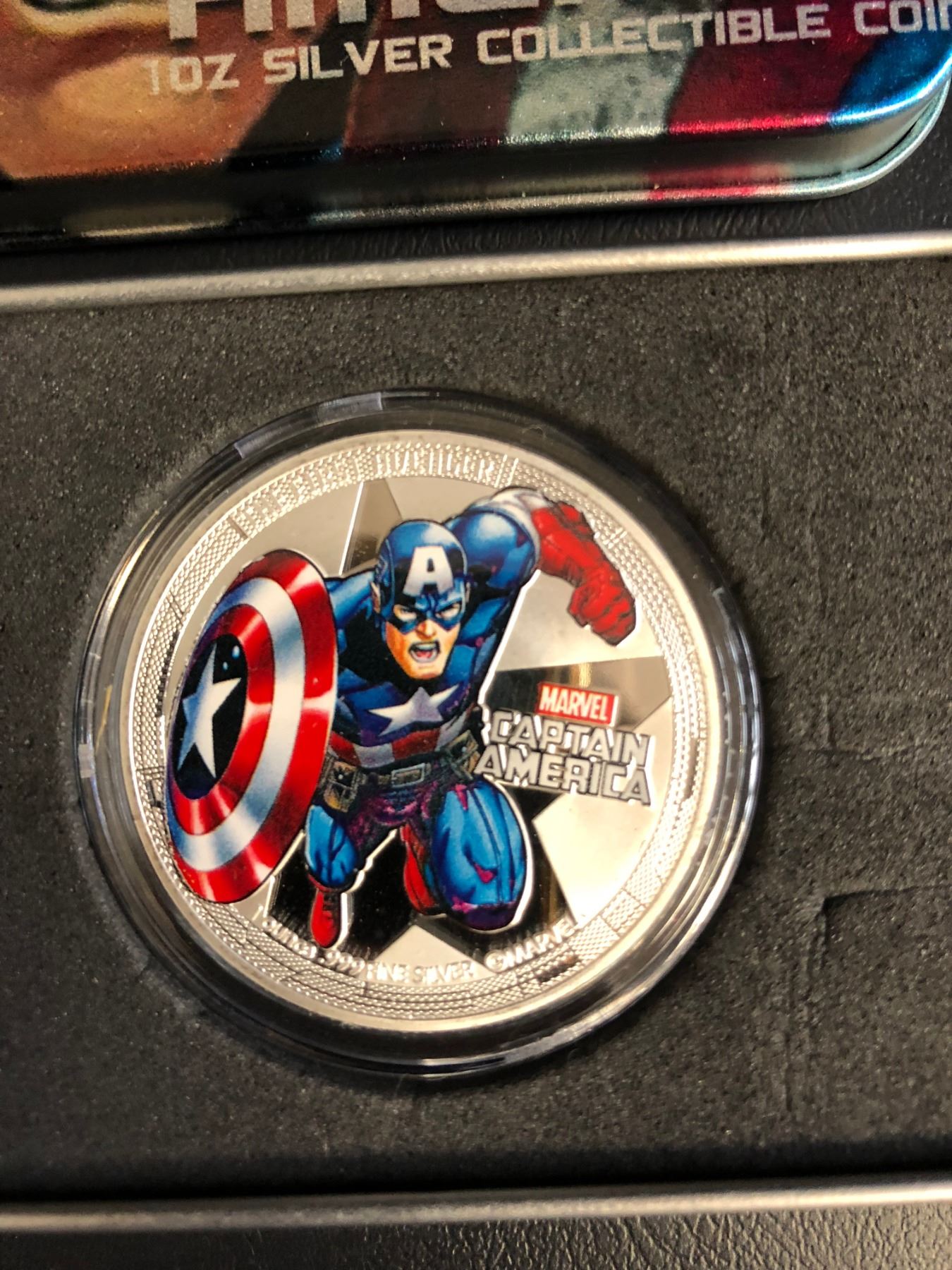 CAPTAIN AMERICA 1 OZ .999 FINE SILVER COLLECTIBLE COIN