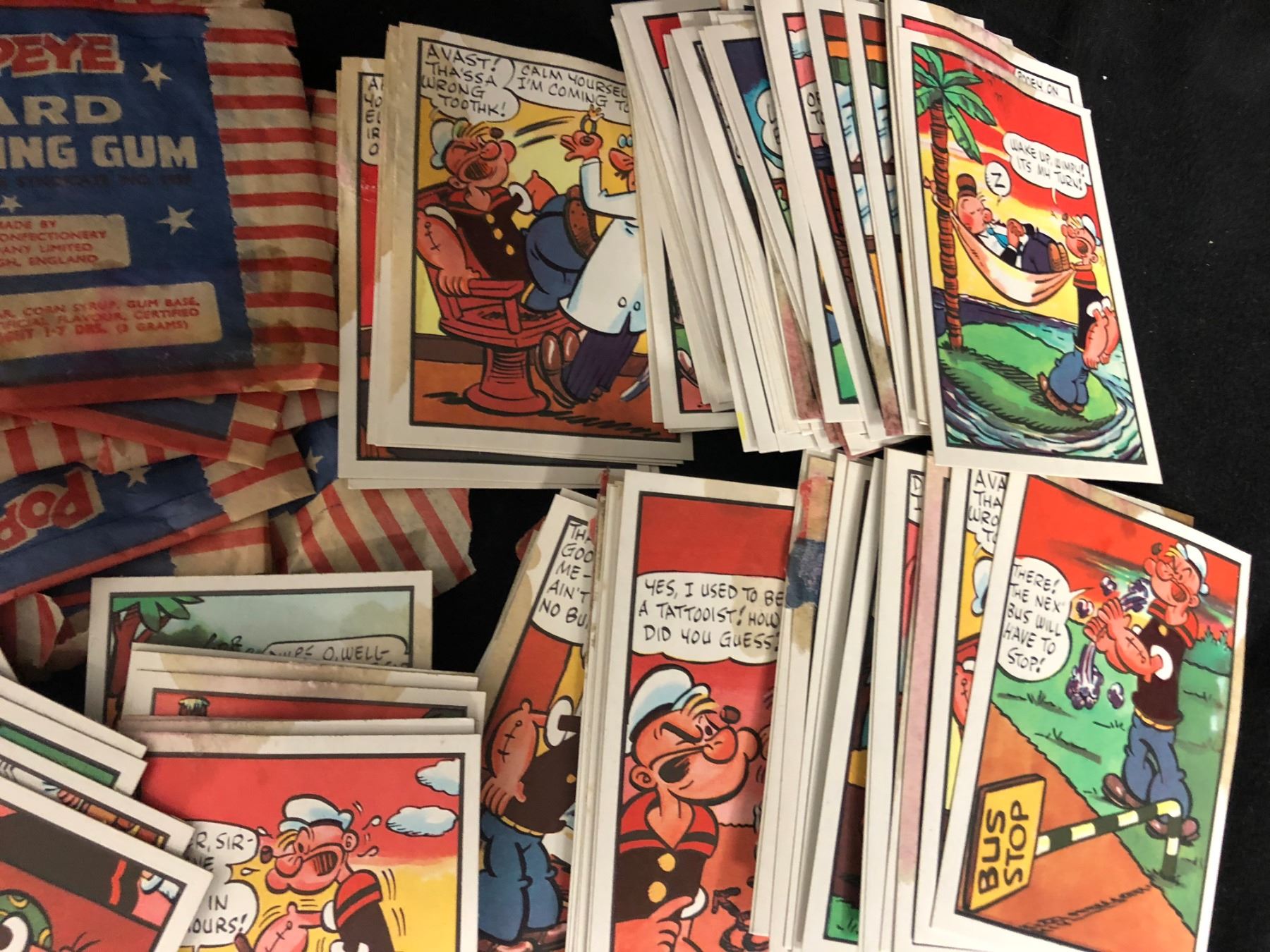 VINTAGE POPEYE TRADING CARDS LOT