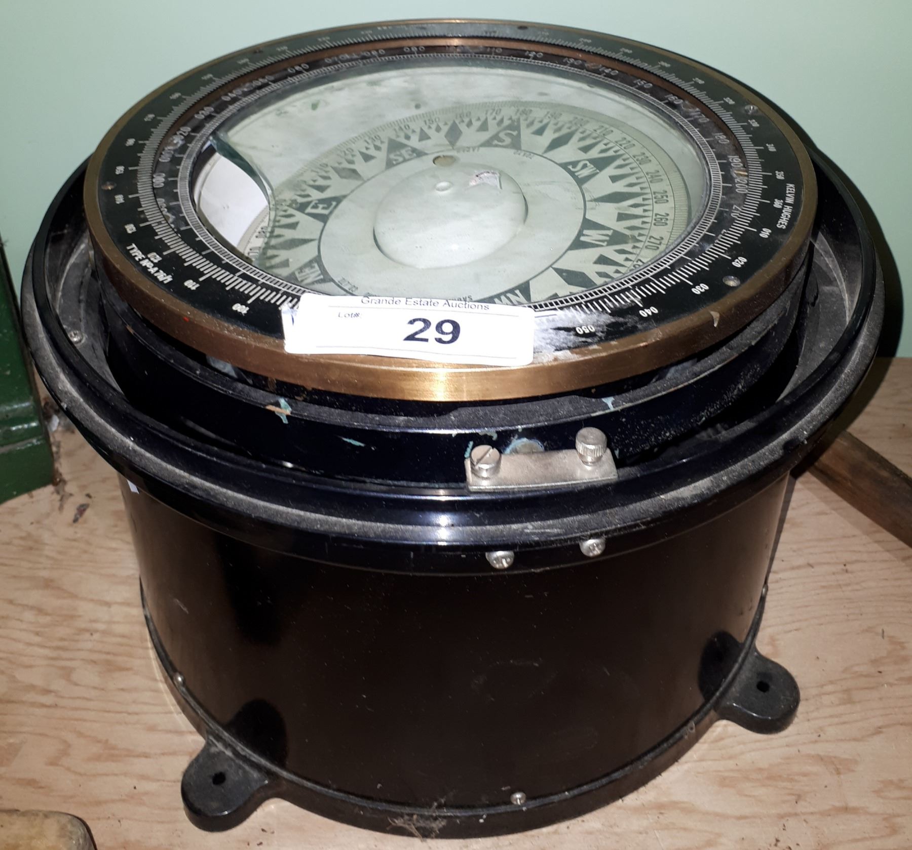 LARGE VINTAGE COMPASS MADE IN TOKYO, JAPAN