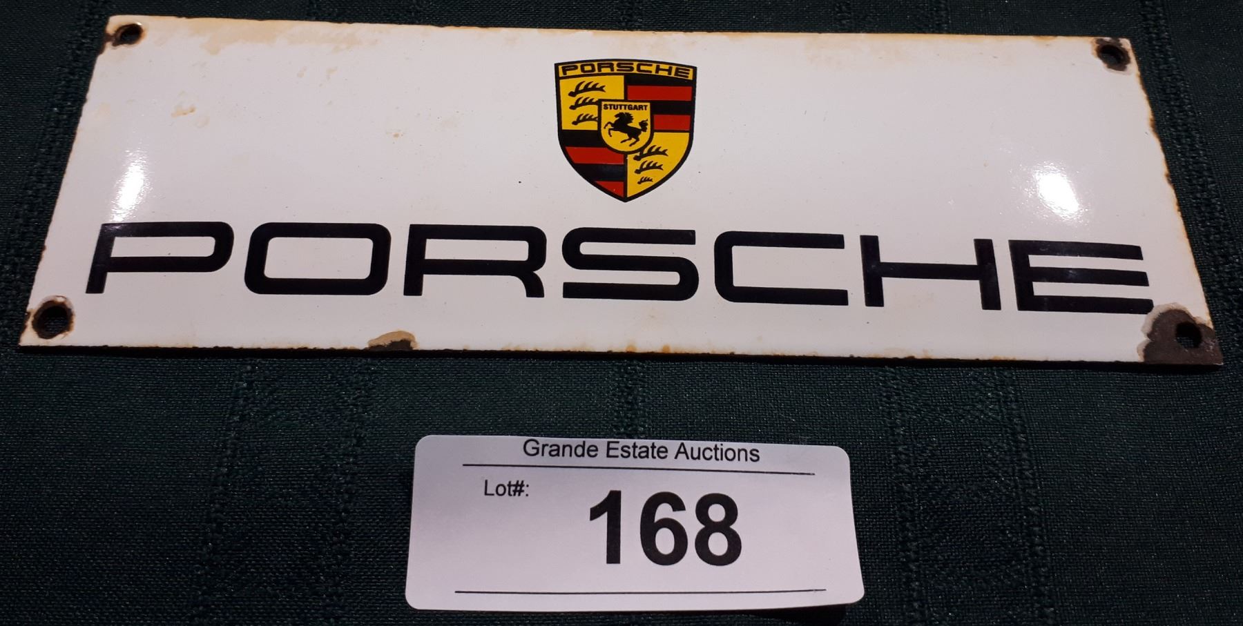 PORSCHE PORCELAIN DEALERSHIP SIGN