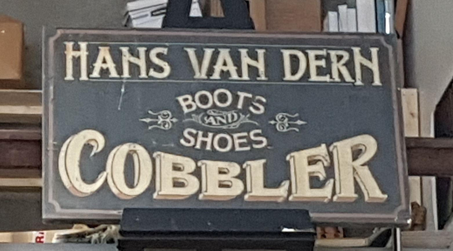 CUSTOM WOOD COBBLER SHOE SIGN