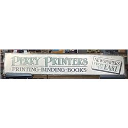 CUSTOM WOOD PERRY PRINTER'S SIGN