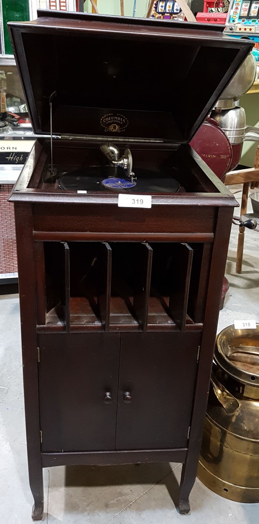 ANTIQUE COLUMBIA GRAFONOLA HAND CRANK PHONOGRAPH