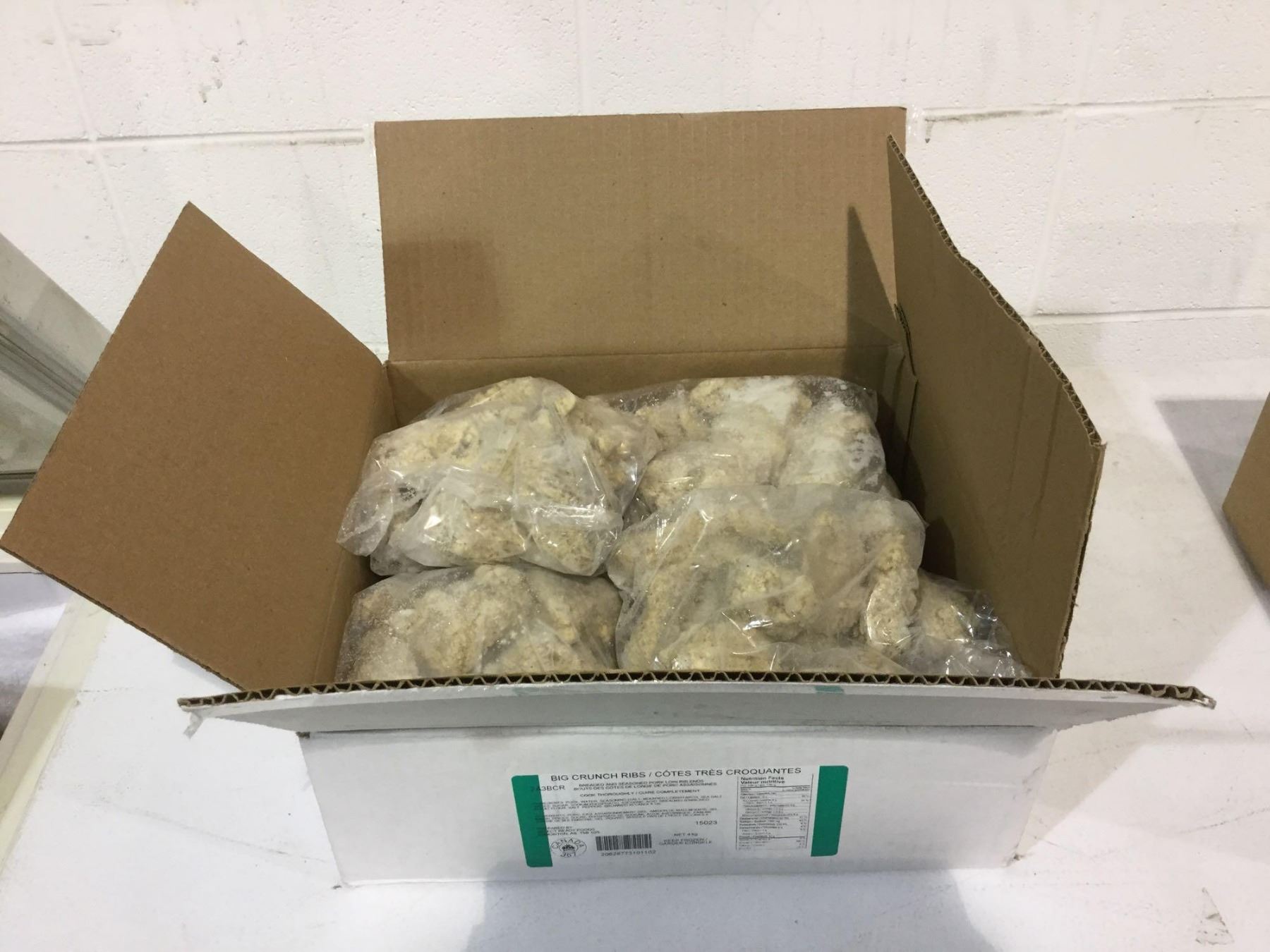 Case of Frozen Breaded and Seasoned Pork Loin Rib Ends 4KG