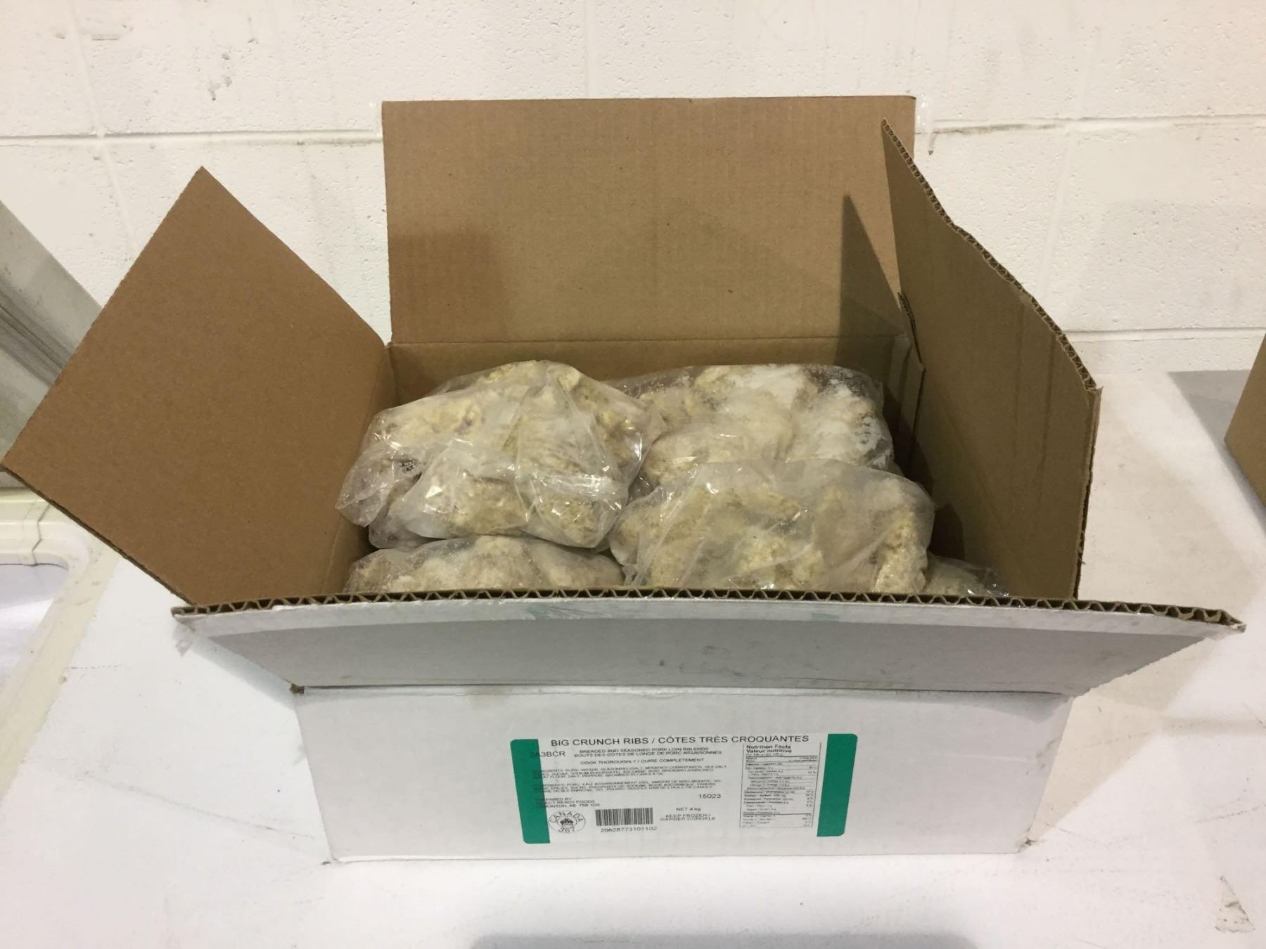 Case of Frozen Breaded and Seasoned Pork Loin Rib Ends 4KG