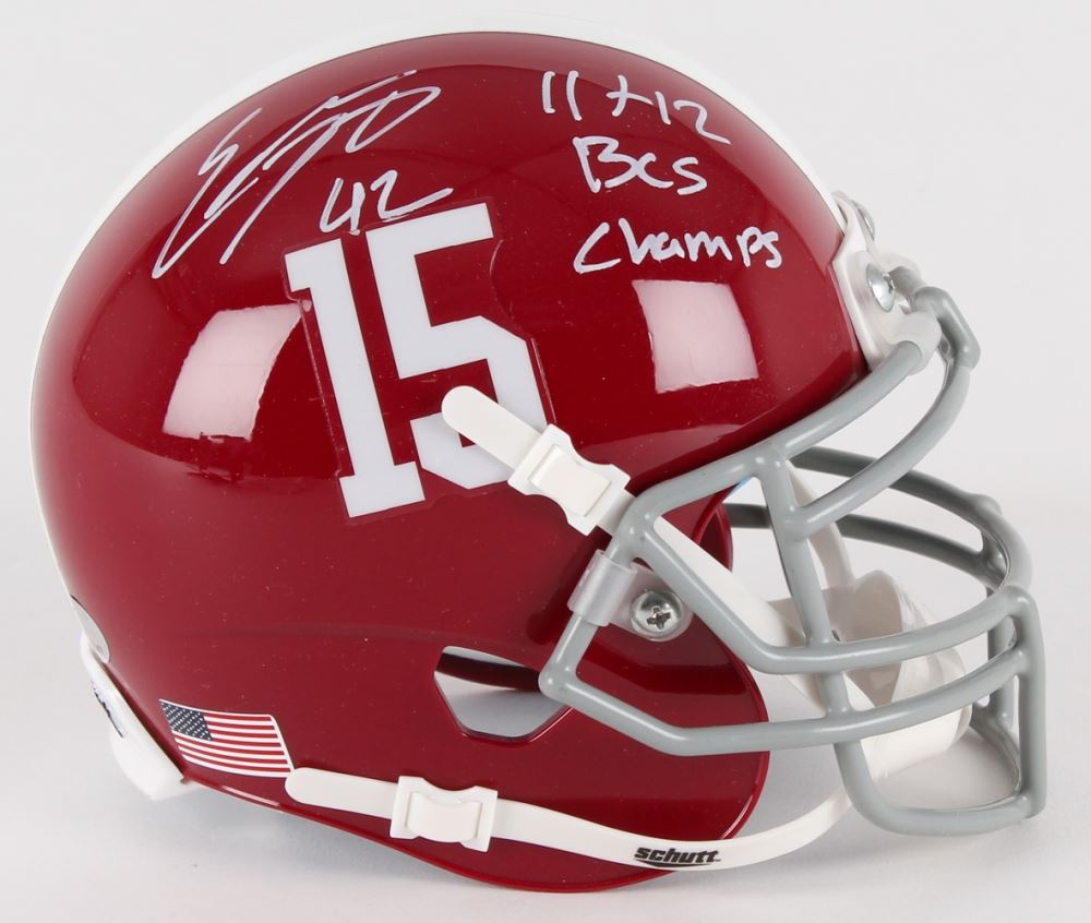 Eddie Lacy Signed Alabama Crimson Tide Mini-Helmet Inscribed "11 + 12 ...