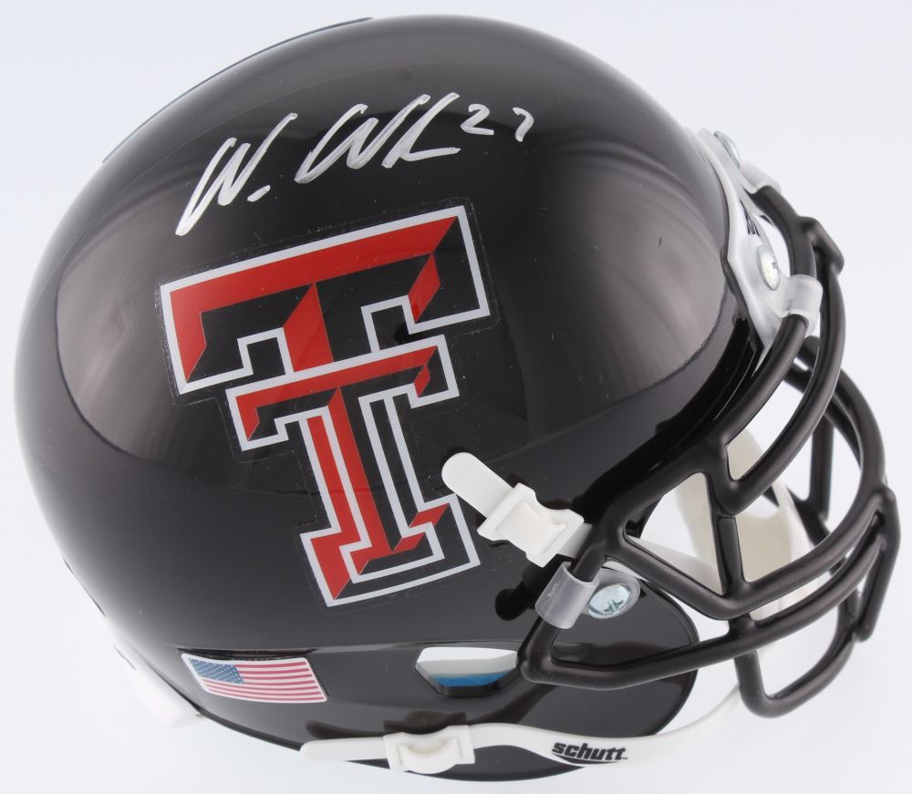 Wes Welker Signed Texas Tech Red Raiders Mini Helmet (Fanatics Hologram)