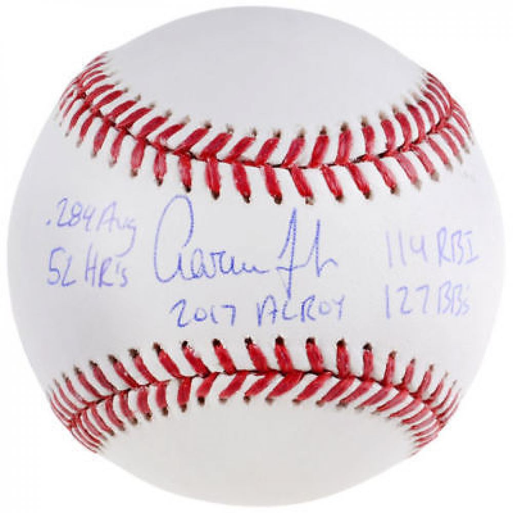 Aaron Judge Signed Limited Edition OML Baseball with (5) Stat ...