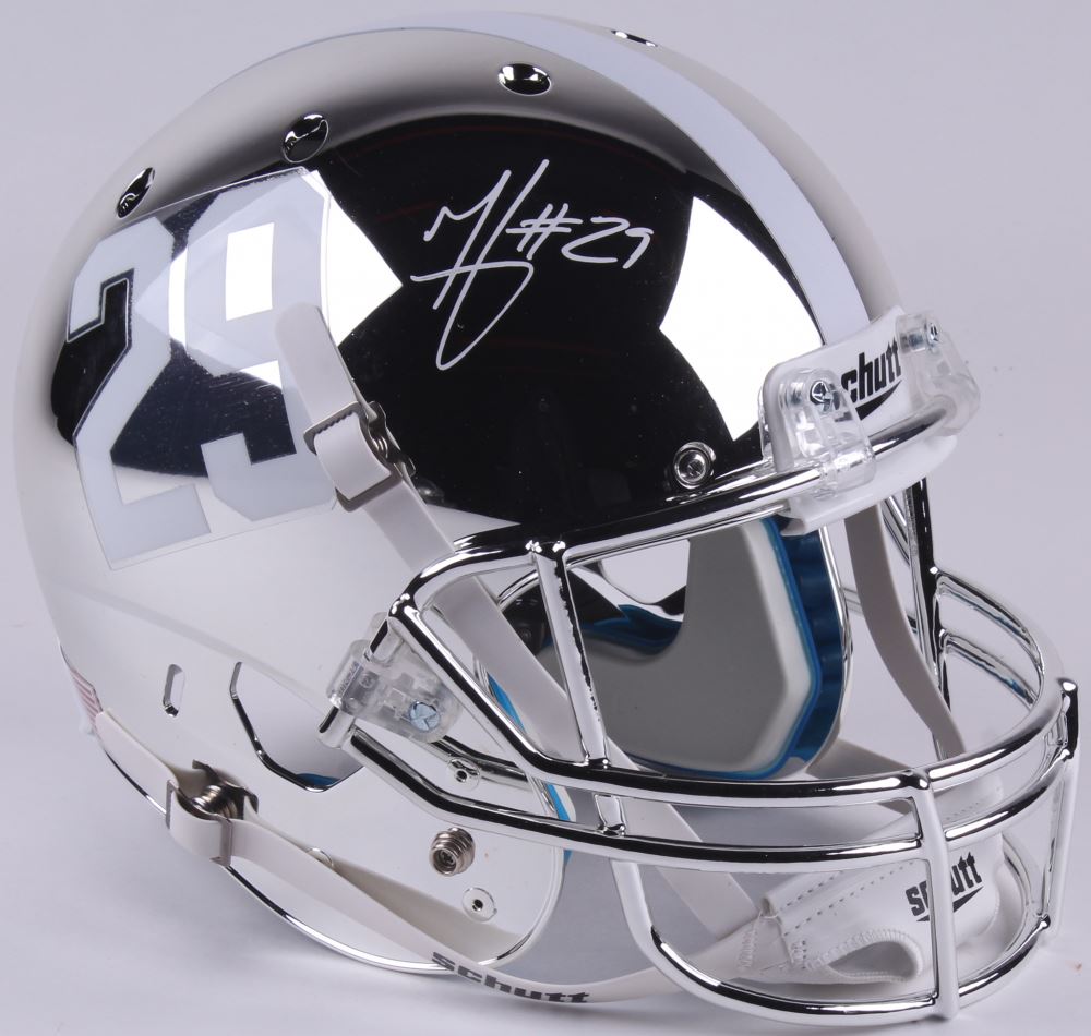 Minka Fitzpatrick Signed Alabama Crimson Tide Full-Size Chrome Helmet ...