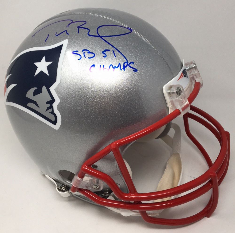 Tom Brady Signed Patriots Full-Size Authentic On-Field Limited Edition ...