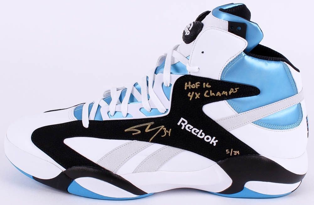 Shaquille O'Neal Signed Limited Edition Size 22 Reebok Shoe Inscribed ...