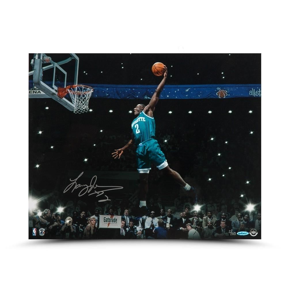 Larry Johnson Signed Hornets "Spotlight" 16x20 Limited Edition Photo ...