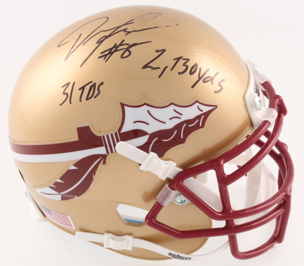 Devonta Freeman Signed Florida State Seminoles Mini Helmet Inscribed ...