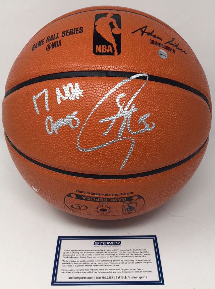 Stephen Curry Signed NBA Game Ball Series Basketball Inscribed "17 NBA ...