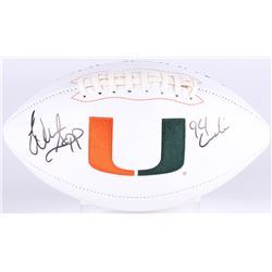 Warren Sapp Signed Miami Hurricanes Logo Football Inscribed "94 ...