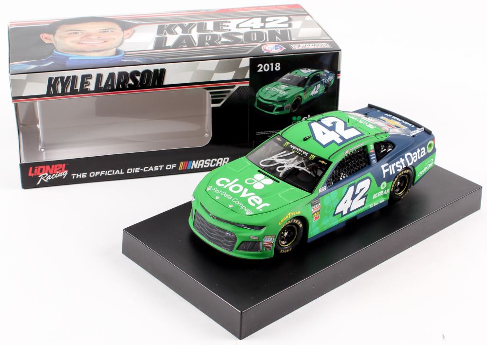Kyle Larson Signed NASCAR #42 Clover / First Data 2018 Camaro - 1:24 ...