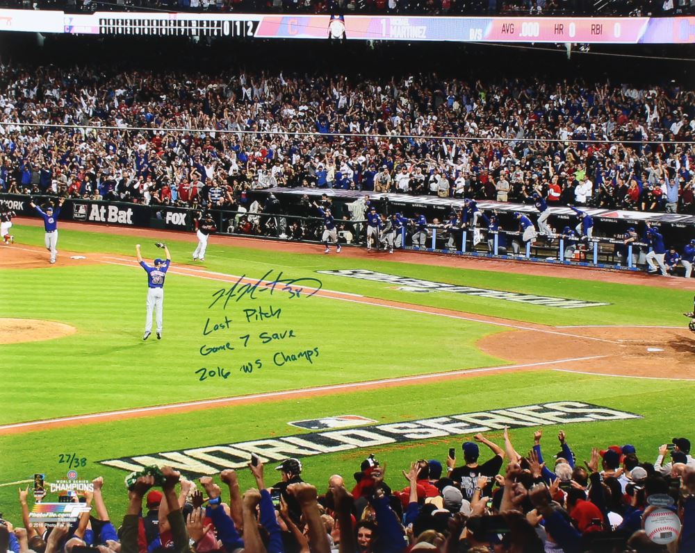 Mike Montgomery Signed Cubs 16x20 Photo with Multiple Inscriptions ...
