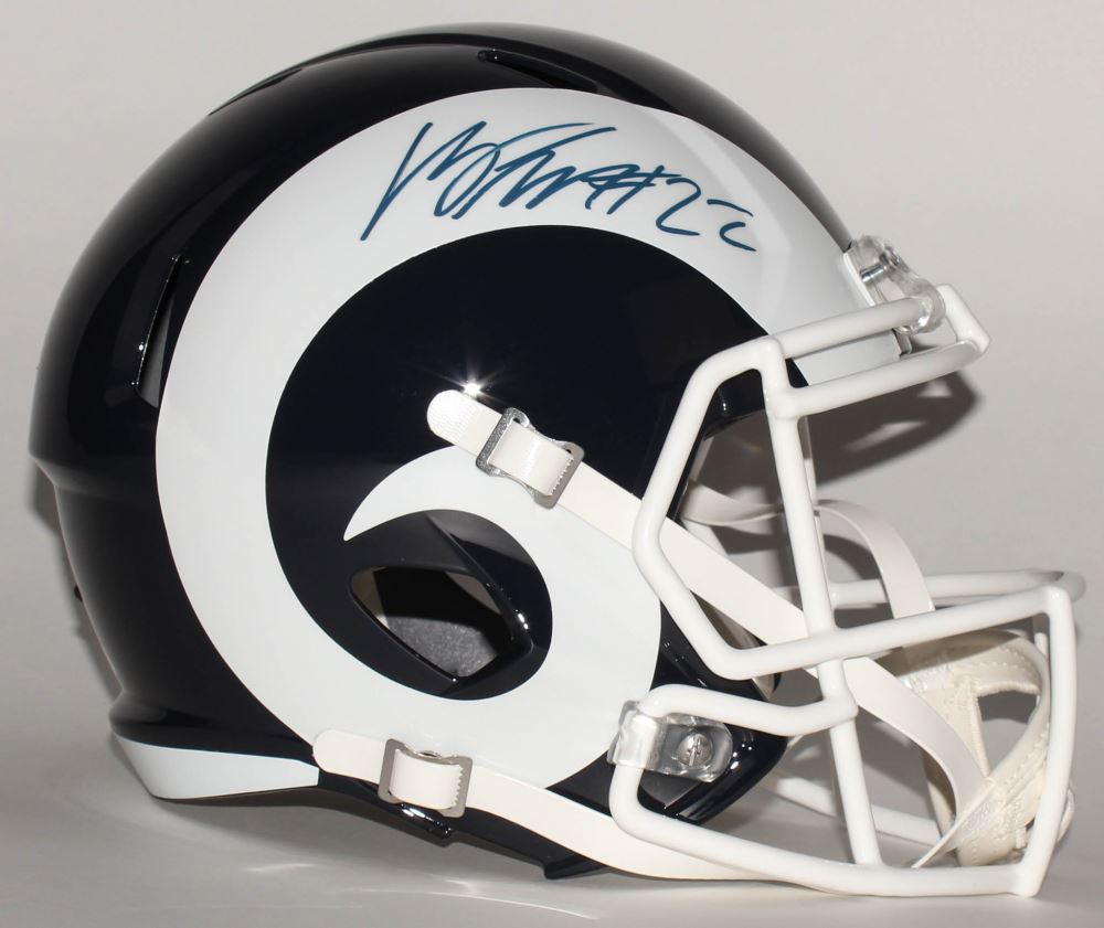 Marcus Peters Signed Rams Full-Size Speed Helmet (JSA COA)