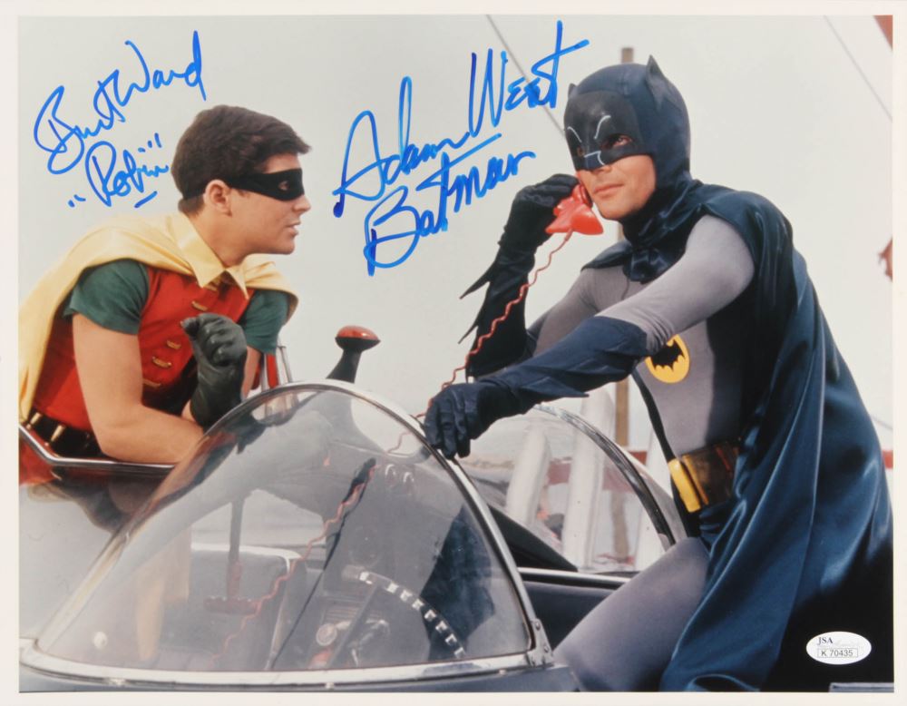 Adam West Burt Ward Signed "Batman" 11x14 Photo Inscribed "Batman ...