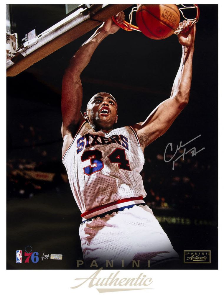 Charles Barkley Signed 76ers "Slam" 16x20 Limited Edition Photo (Panini ...