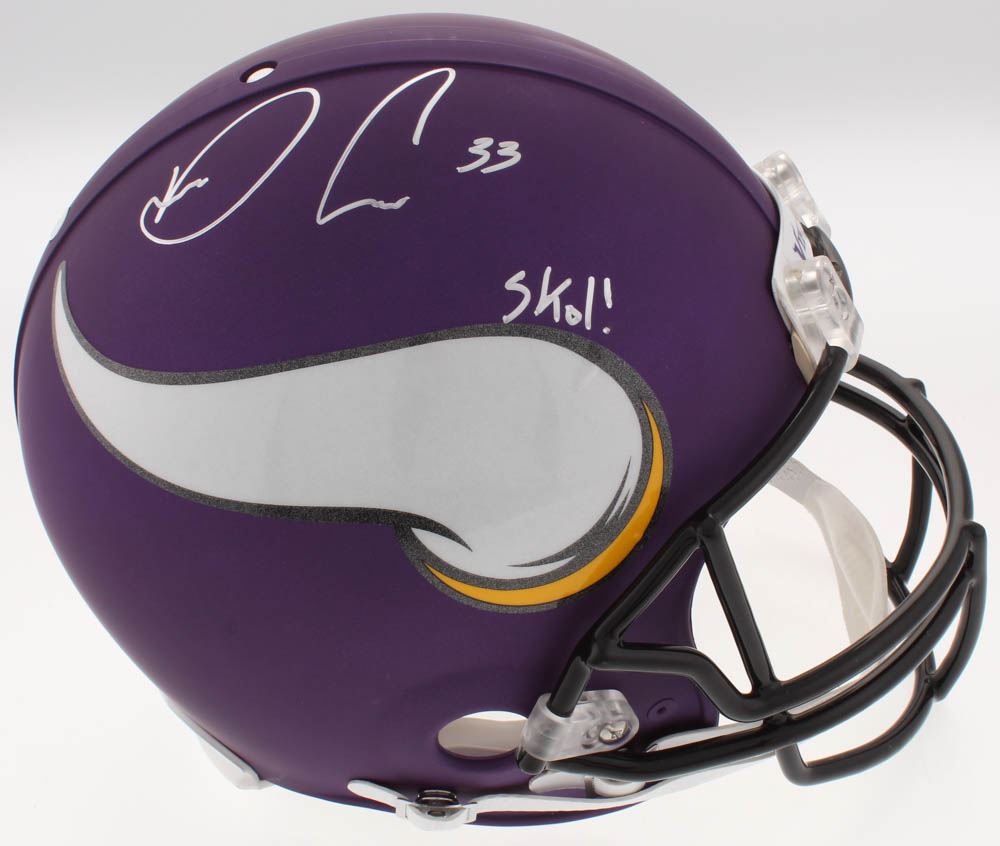 Dalvin Cook Signed Vikings Full-Size Authentic On-Field Helmet ...