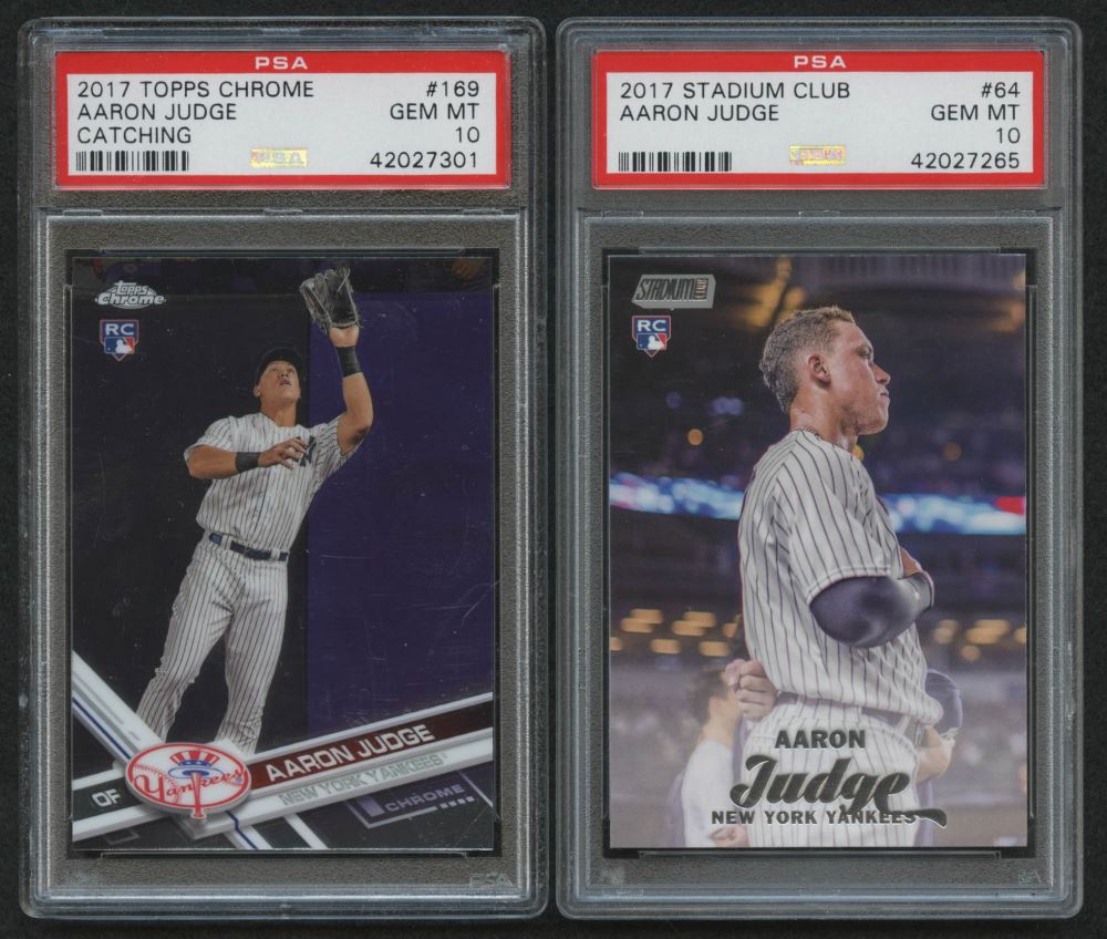 Lot of (2) PSA Graded 10 Aaron Judge Rookie Cards with 2017 Topps ...