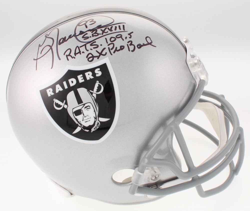 Greg Townsend Signed Los Angeles Raiders Full-Size Helmet Inscribed "S ...