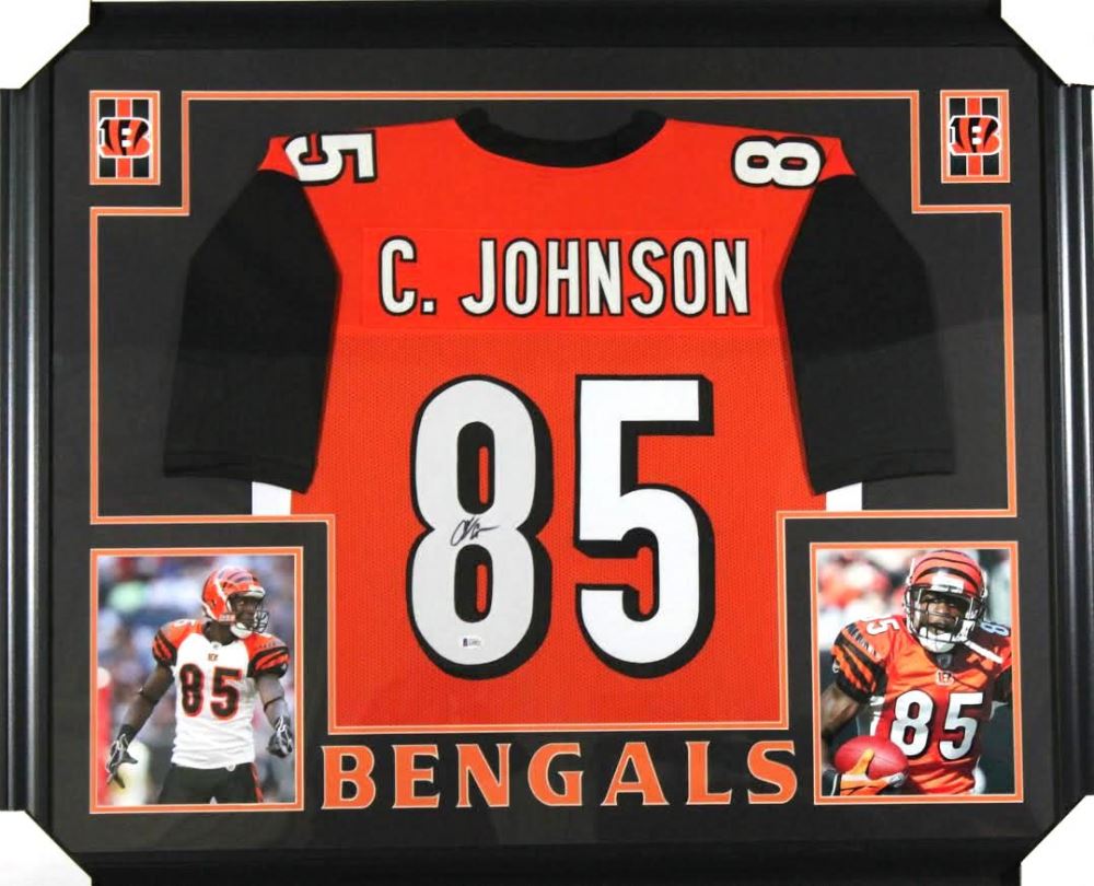Chad Johnson Signed Cincinatti Bengals 35x43 Custom Framed Jersey ...