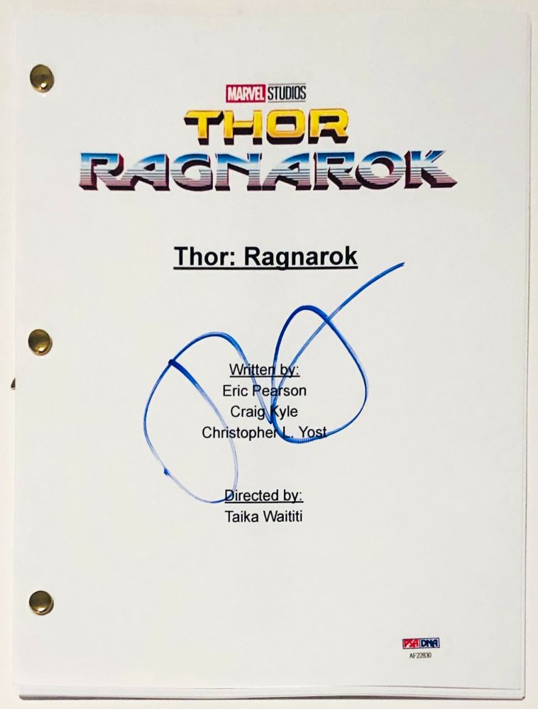 Tom Hiddleston Signed "Thor: Ragnarok" Full Movie Script (PSA COA)