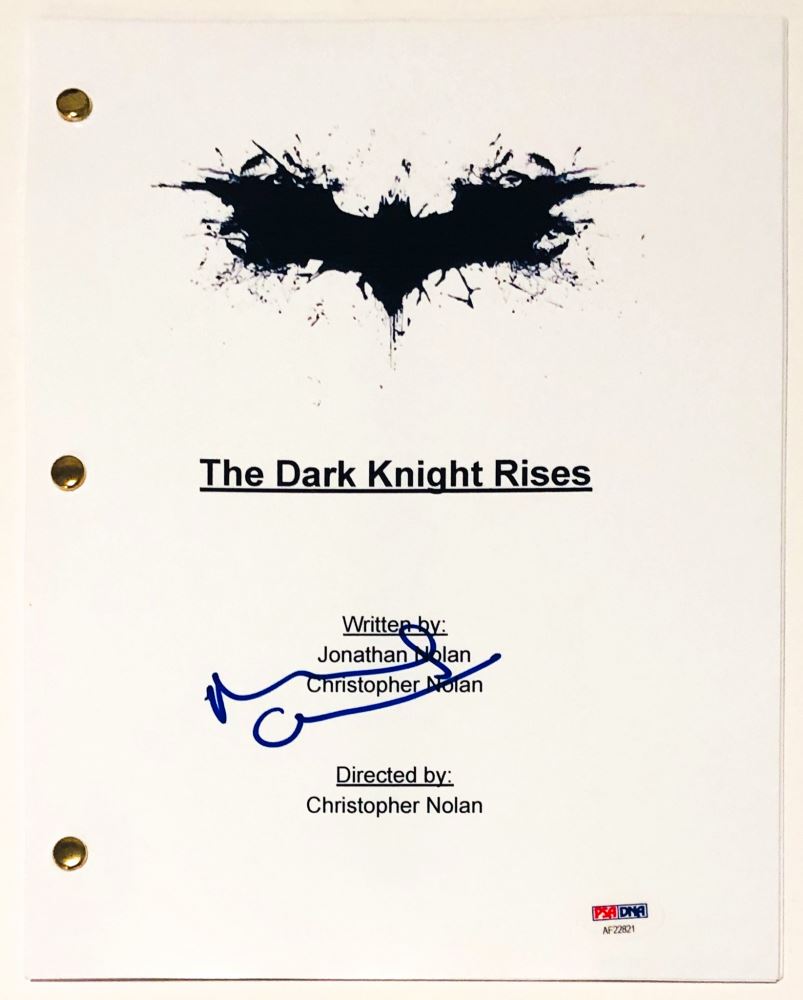 Michael Caine Signed "The Dark Knight Rises" Full Movie Script (PSA COA)
