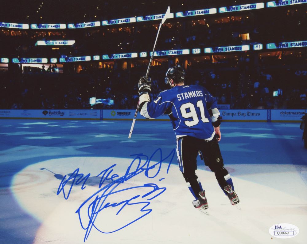 Steven Stamkos Signed Tampa Bay Lightning 8x10 Photo Inscribed All The