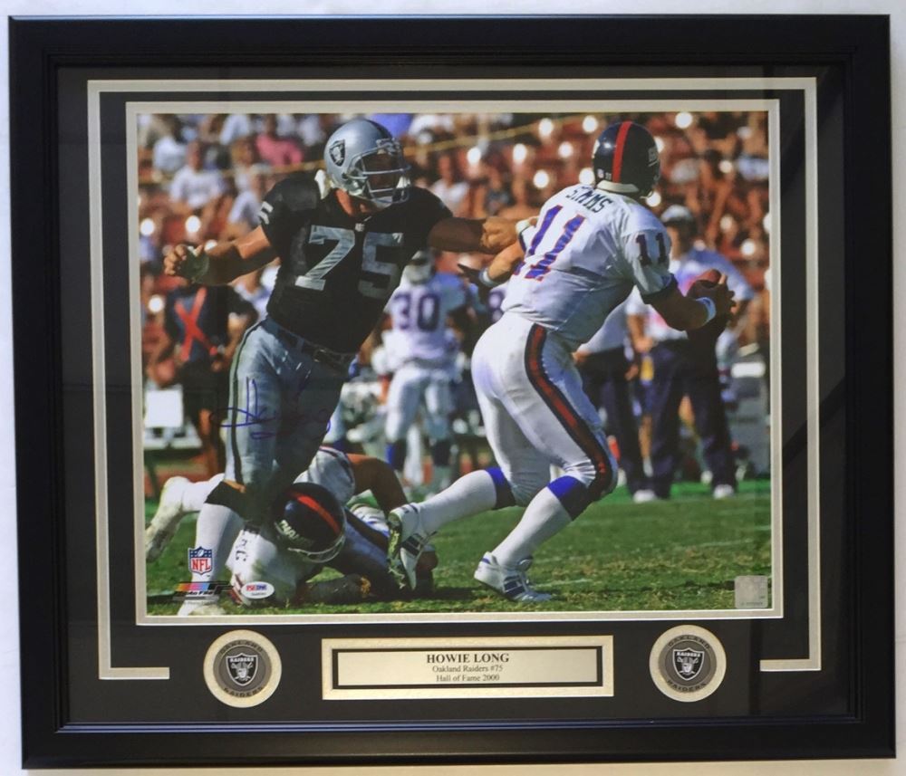 Howie Long Signed Oakland Raiders 22x27 Custom Framed Photo Display ...