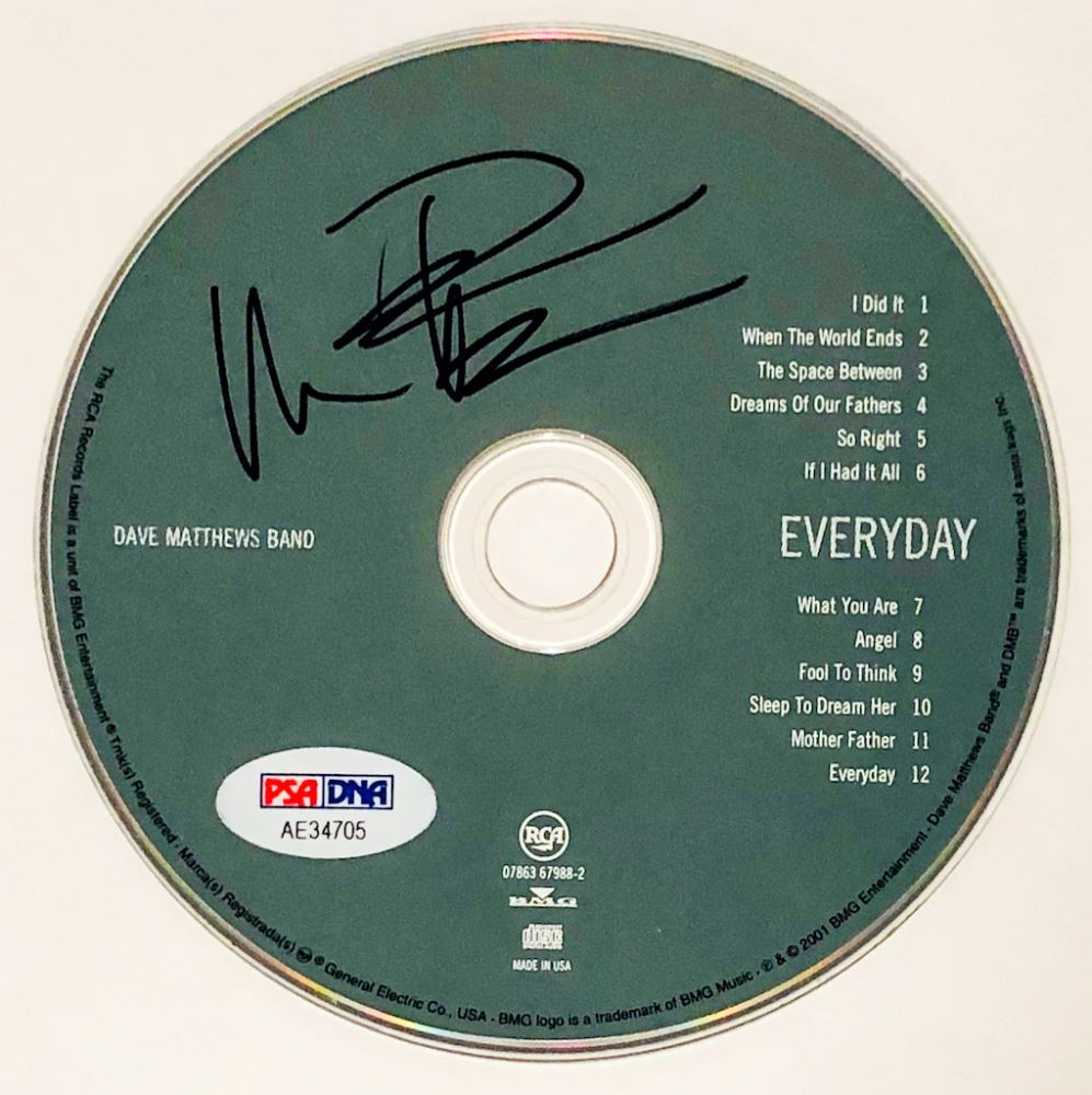 Dave Matthews Signed "Everyday" CD Disc (PSA COA)