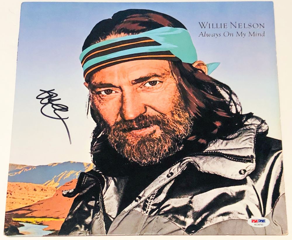 Willie Nelson Signed "Always On My Mind" Vinyl Album Cover (PSA COA)