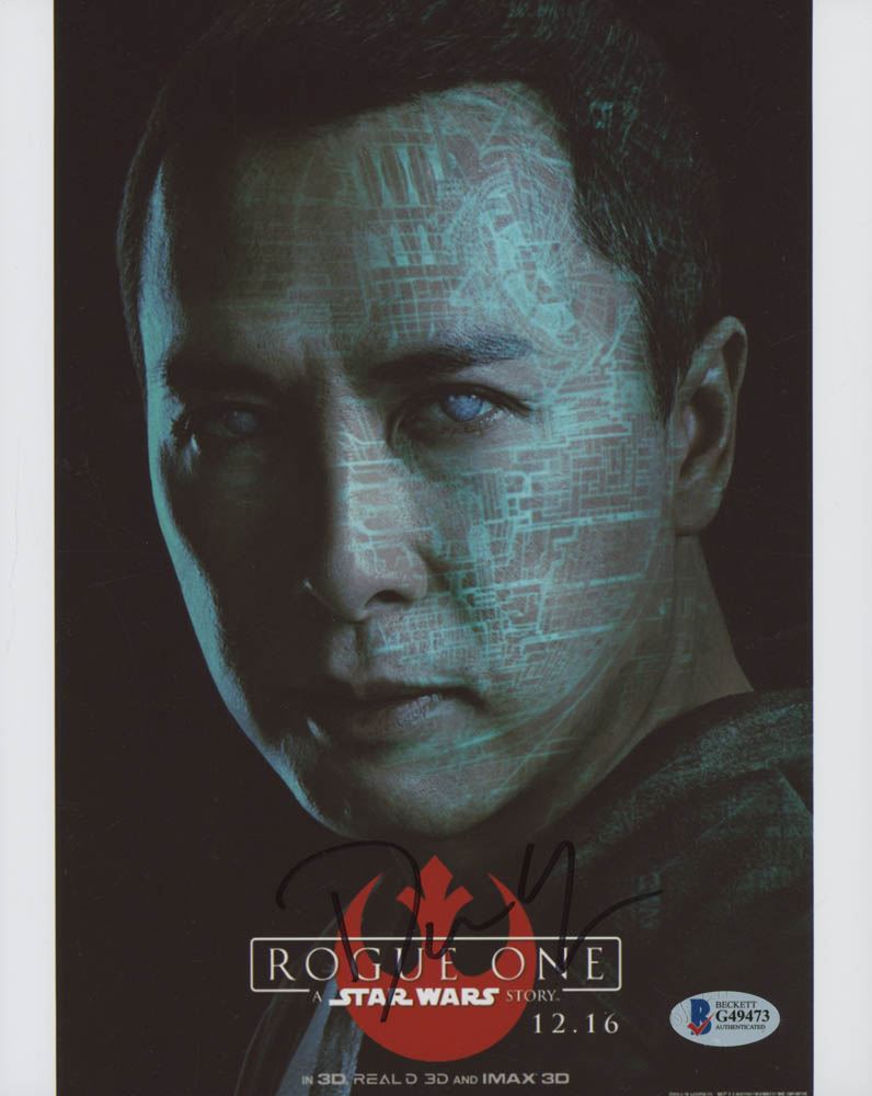 Donnie Yen Signed "Rogue One: A Star Wars Story" 8x10 Photo (Beckett COA)