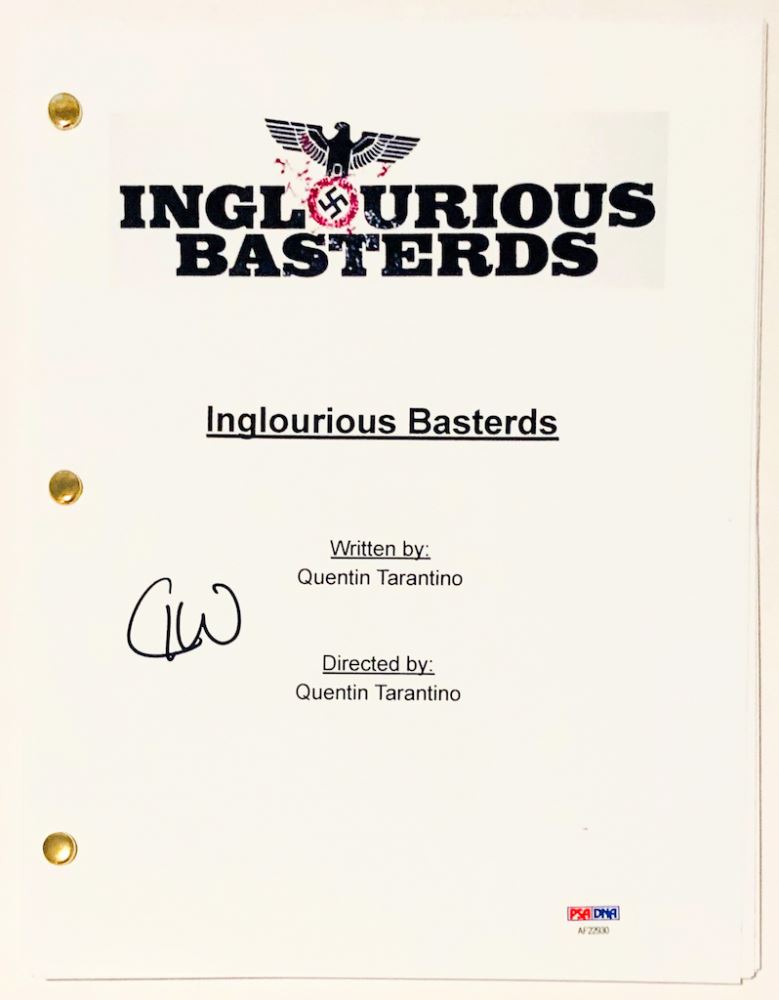 Christoph Waltz Signed "Inglourious Basterds" Full Movie Script (PSA COA)