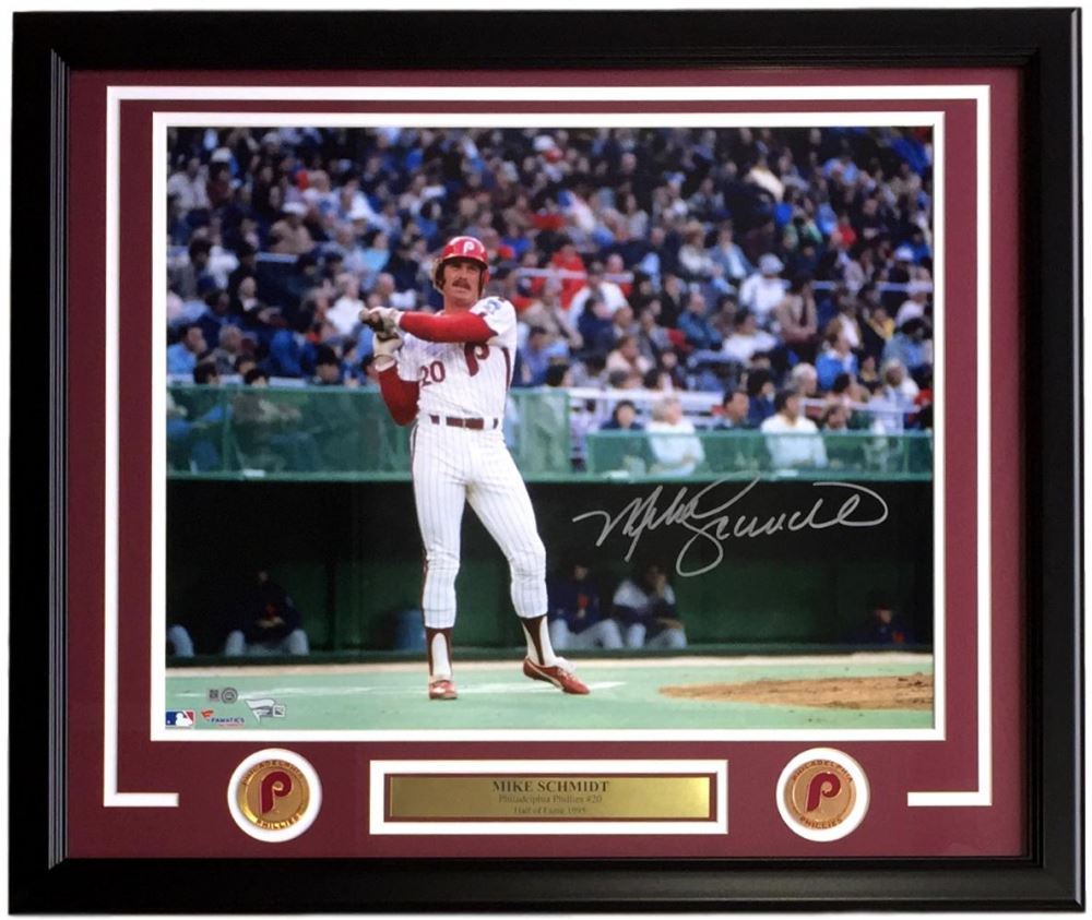 Mike Schmidt Signed Philadelphia Phillies 22x27 Custom Framed Photo ...