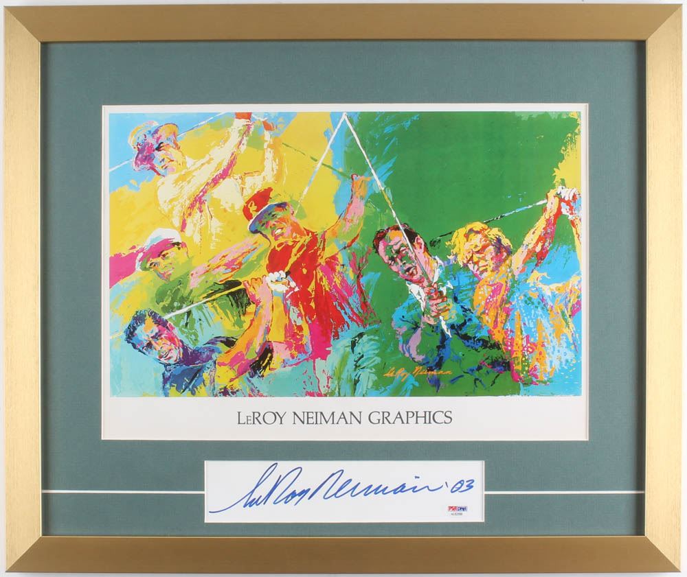 LeRoy Neiman Signed 18x21.5 Custom Framed Cut Display Inscribed "'03 ...