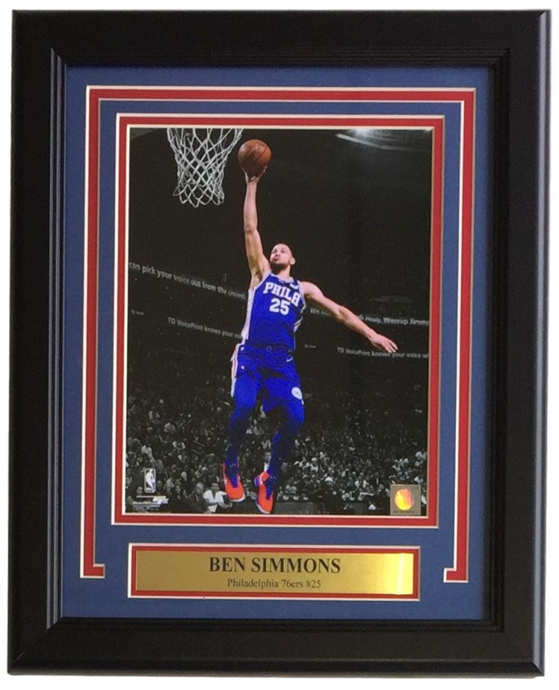 Ben Simmons Philadelphia 76ers 11x14 Custom Framed Photo Display