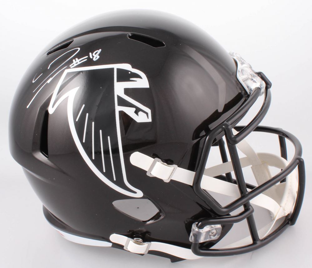 Calvin Ridley Signed Atlanta Falcons Throwback Full-Size Speed Helmet ...